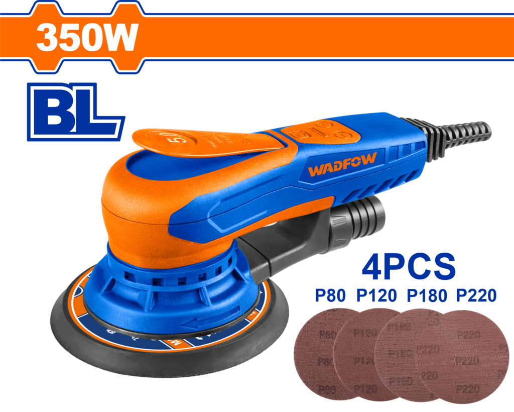 เครื่องขัดกระดาษทรายกลม WADFOW 350W 6″ WFA55350 – WADFOWTH