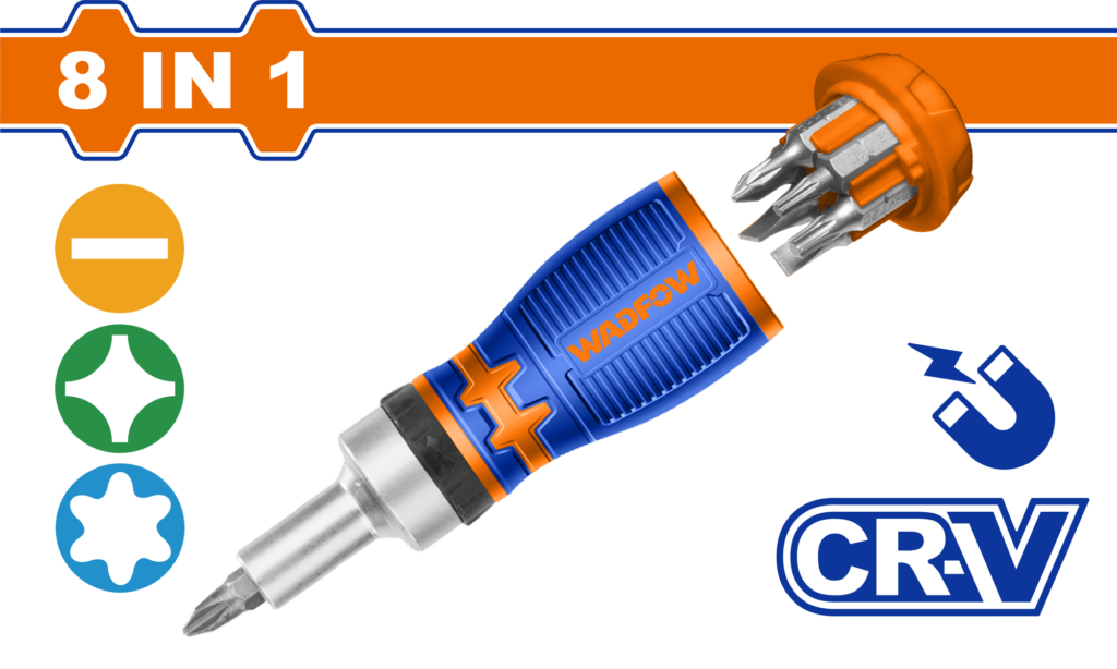 ไขควงสลับหัว 8 in 1 WADFOW CR-V WSS8608 – WADFOWTH